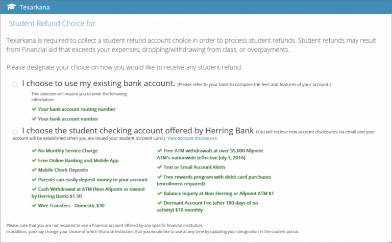 Disbursement and Refunds - Texarkana College
