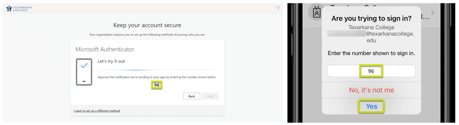 Multifactor Authentication (MFA) Initial Setup with an Authentication App - Texarkana College